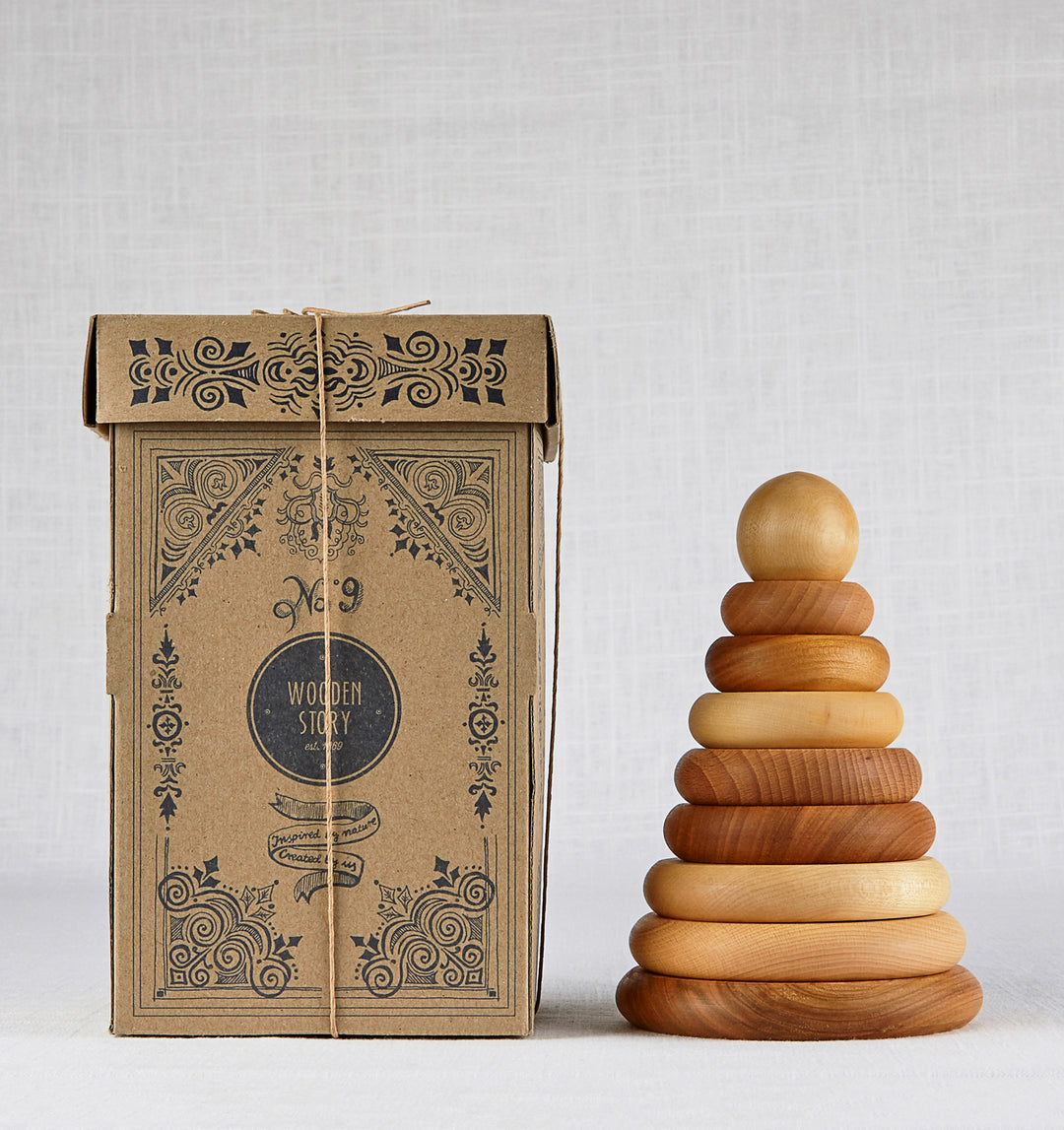 Wooden Rings Stacker – take heart shop