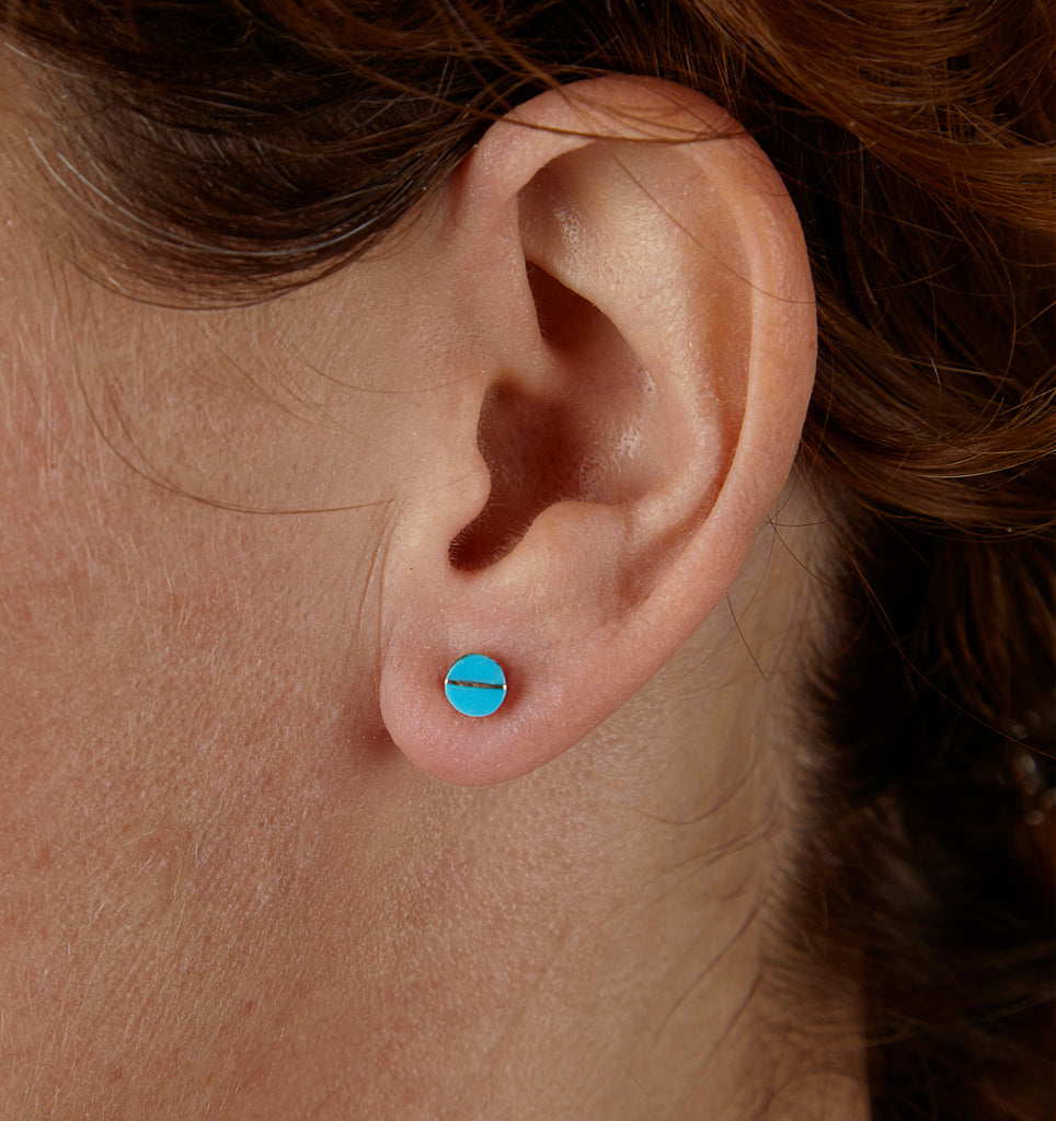 stud earrings turquoise